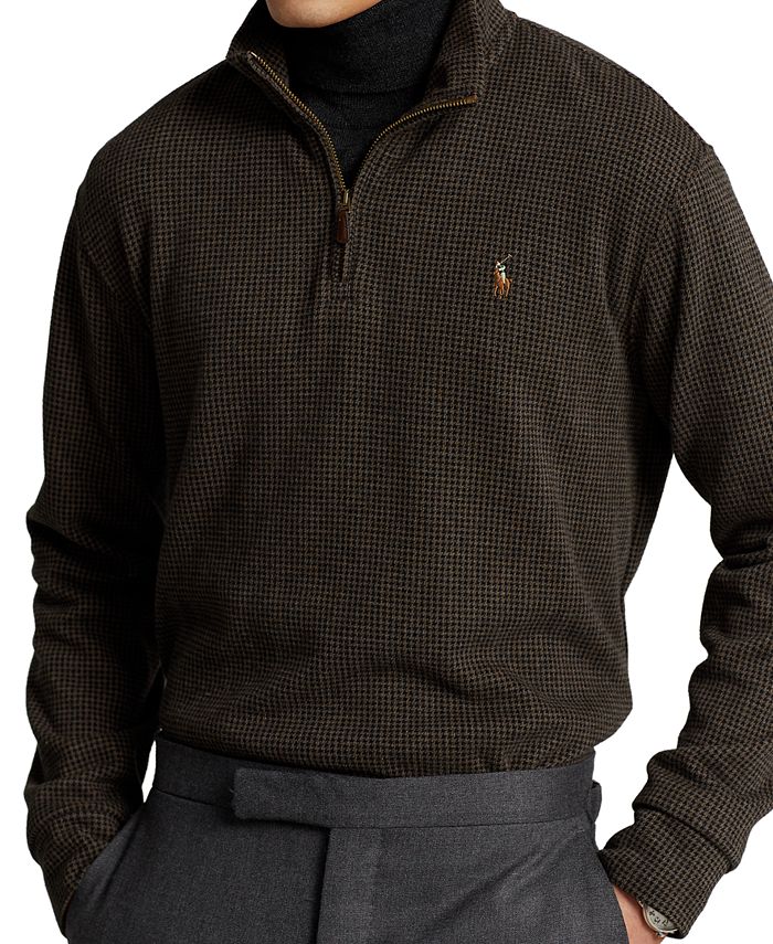 Polo Ralph Lauren Men's Double-Knit Quarter-Zip Pullover - Macy's
