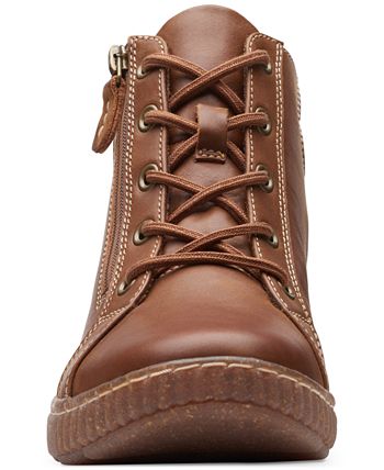 Clarks Caroline Park Lace-Up Sneaker Booties - Macy's