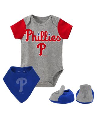 Newborn and Infant Boys and Girls Heathered Gray Philadelphia Phillies ...