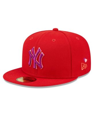 Men's New Era Red New York Yankees Purple Undervisor 59FIFTY Fitted Hat ...