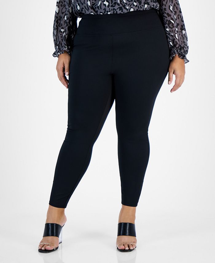 Bar III Plus Size High-Rise Compression Leggings, Created for Macy's ...