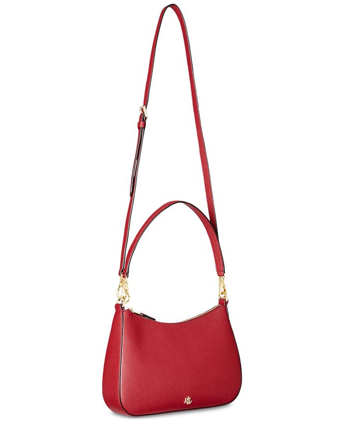 Lauren Ralph Lauren Crosshatch Leather Danni Shoulder Bag - Macy's