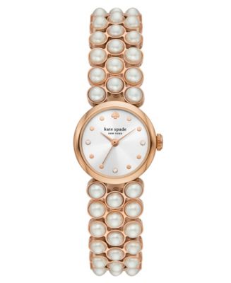 Kate Spade Women's Monroe Imitation Pearl Three-Hand Rose Gold-Tone ...