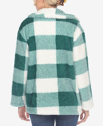 White Mark Women's Plaid Shacket - Macy's