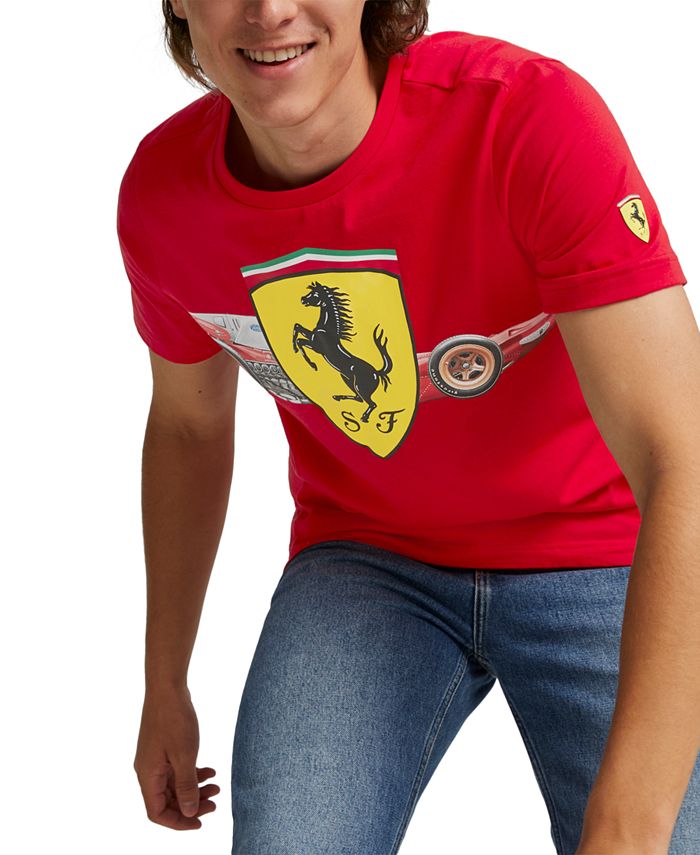 Puma Men's Ferrari Race Heritage Big Shield Short-Sleeve Crewneck T ...