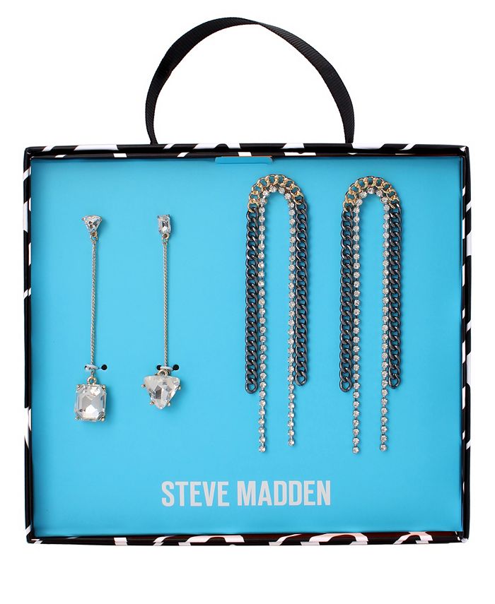 Steve Madden Statement 2-Pairs Earring Set & Reviews - All Fashion ...