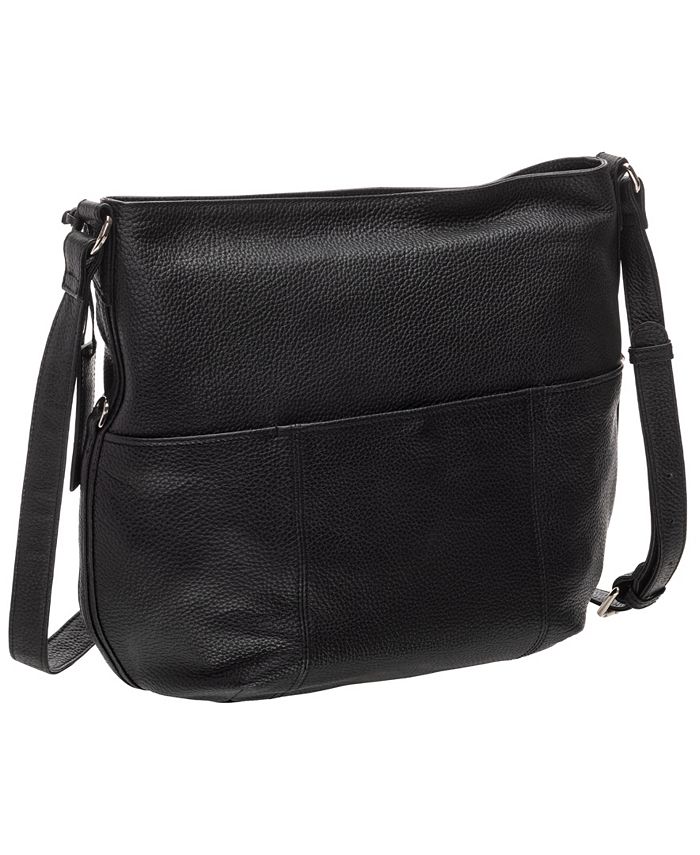 Mancini Women's Pebbled Katherine Shoulder Bag - Macy's