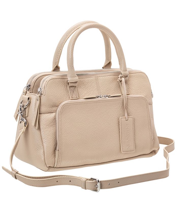 Mancini Women's Pebbled Jennifer Satchel Bag - Macy's