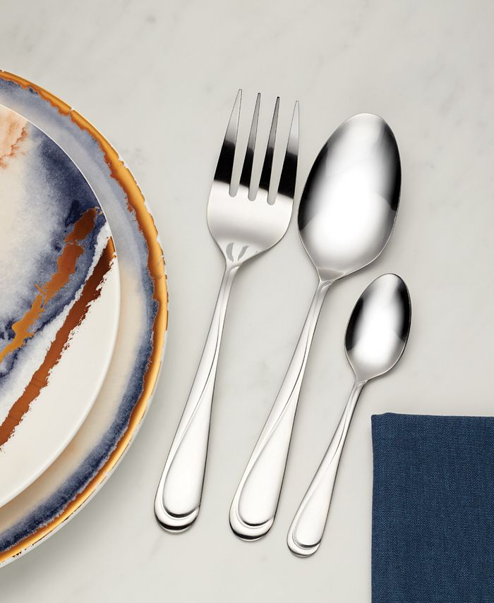 Hampton Forge 18/0 Stainless Steel Swirl Mirror 58 Piece Flatware Set ...