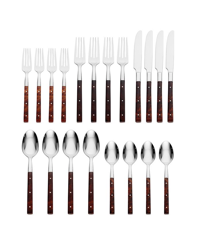 Hampton Forge Saint Laurent 18/10 Stainless Steel 20 Piece Place ...