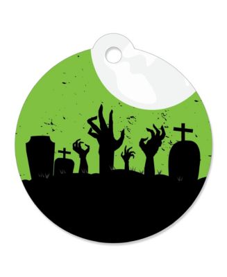 Zombie Zone - Halloween or Birthday Zombie Crawl Favor Gift Tags (Set ...