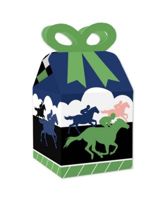 Big Dot of Happiness Kentucky Horse Derby - Square Favor Gift Boxes ...