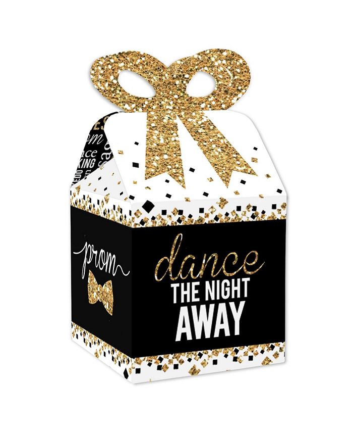 Big Dot of Happiness Prom - Square Favor Gift Boxes - Prom Night Party ...