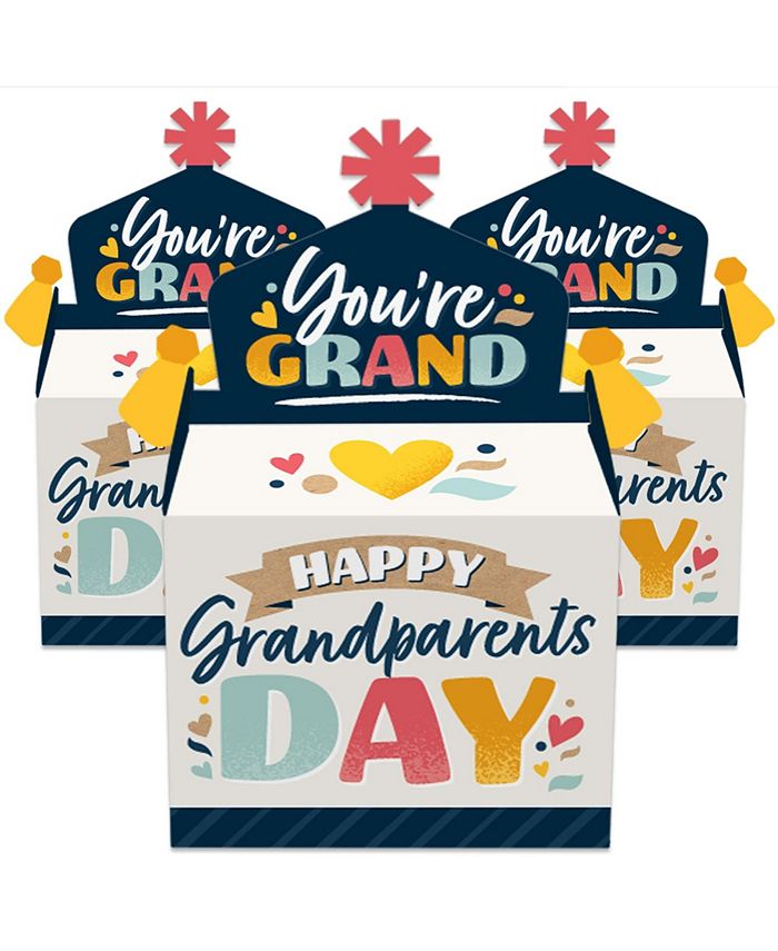 Big Dot of Happiness Happy Grandparents Day - Treat Box Party Favors ...