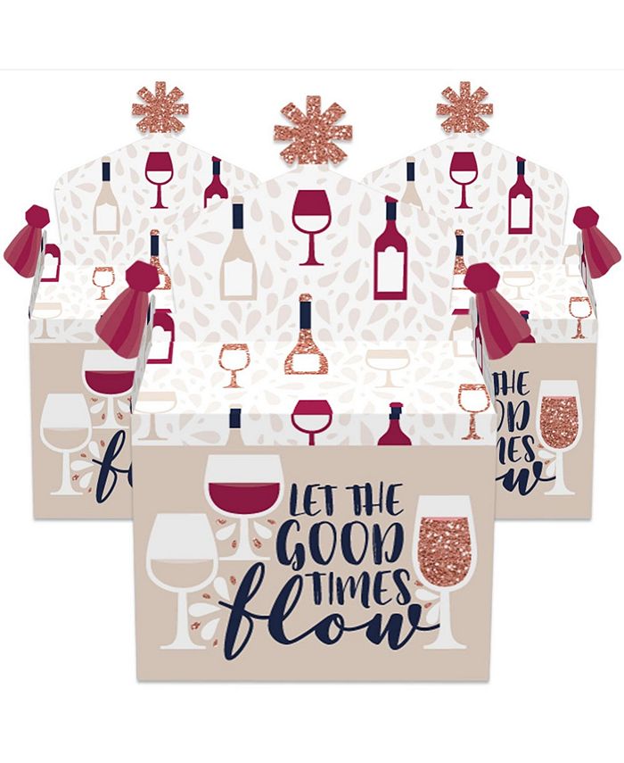 Big Dot of Happiness But First, Wine - Treat Box Party Favors - Wine ...