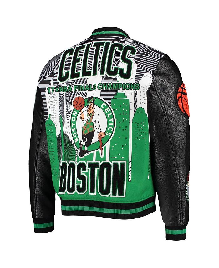 Pro Standard Men's Black Boston Celtics Remix Varsity Full-Zip Jacket ...