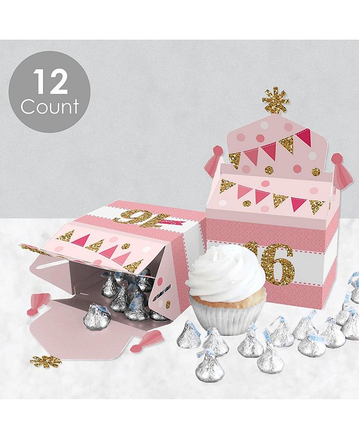 Big Dot of Happiness Sweet 16 - Treat Box Party Favors 16th Birthday ...