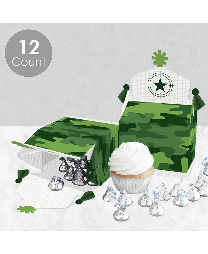 Big Dot of Happiness Camo Hero - Treat Box Party Favors - Army Military ...