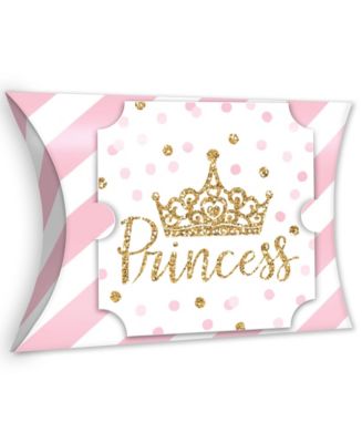 Big Dot of Happiness Little Princess Crown - Favor Gift Boxes - Pink ...