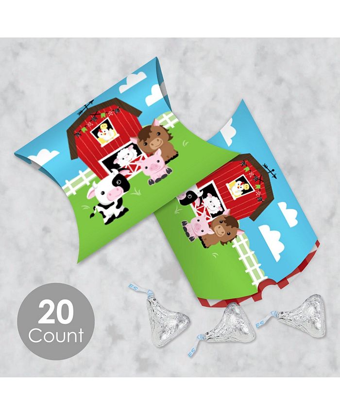 Big Dot of Happiness Farm Animals - Favor Gift Boxes - Barnyard Baby ...