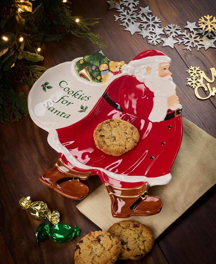 Spode Christmas Tree Santa Cookies for Santa Plate - Macy's