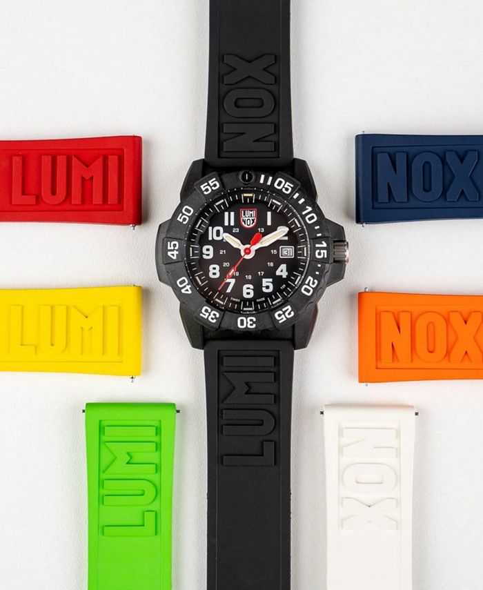 Luminox Interchangeable White Rubber Watch Strap - Macy's