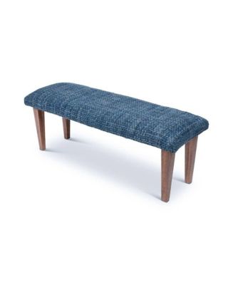 Anaya Home Handwoven Luxe Indigo Bench - Macy's