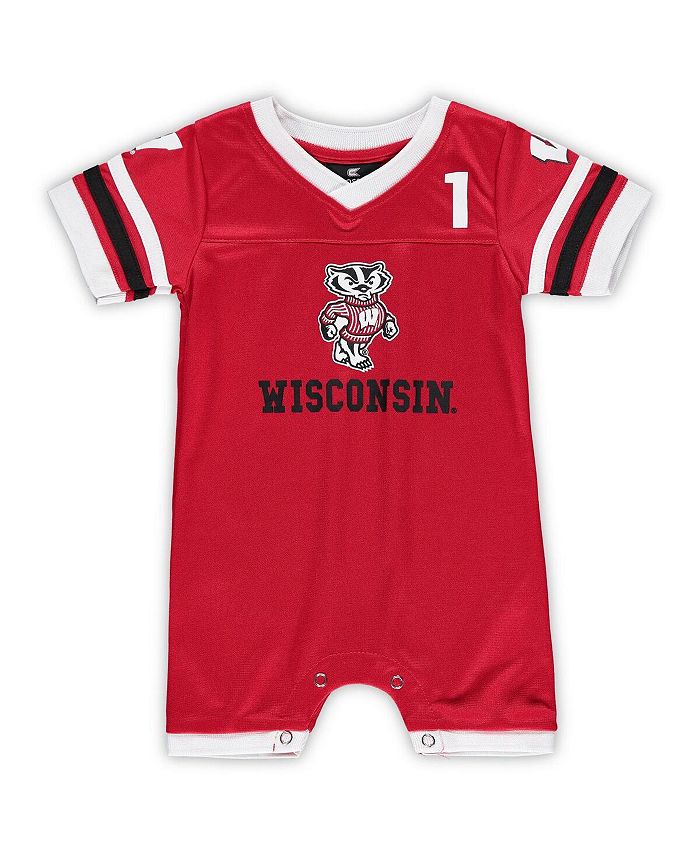 Colosseum Newborn and Infant Boys and Girls Red Wisconsin Badgers Bumpo ...