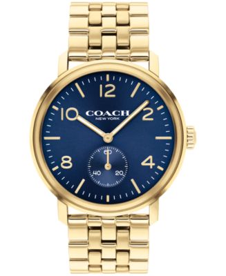 COACH Men's Harrison Gold-Tone Bracelet Watch 42mm - Macy's