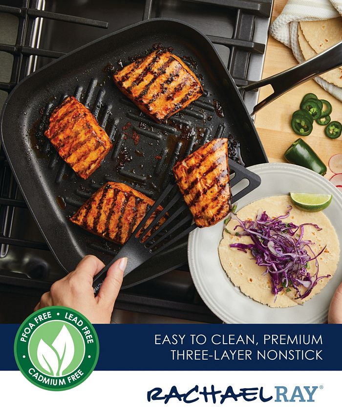 Rachael Ray Cook Create Hard Anodized Nonstick Deep Grill Pan 11