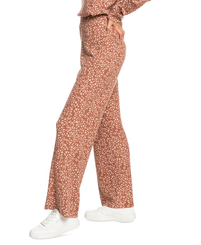 Roxy Juniors' Endless Daze High Waist Cozy Ribbed Pants - Macy's