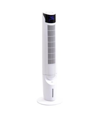 HOMCOM Standing Oscillating Cooling Tower Fan w/ 4 Modes, Timer, White ...