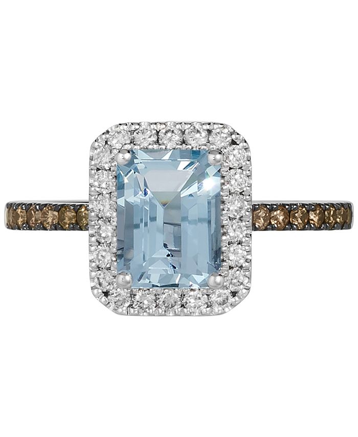 Le Vian Sea Blue Aquamarine (1-1/6 ct. t.w.) & Diamond (3/8 ct. t.w ...