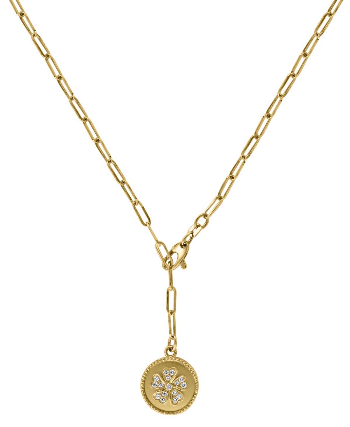 Click here for Effy Diamond Flower Disc 18 Pendant Necklace (1/5... prices