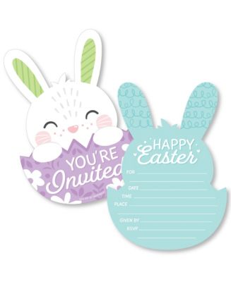 Big Dot of Happiness Spring Easter Bunny Happy Easter Party Invitation ...