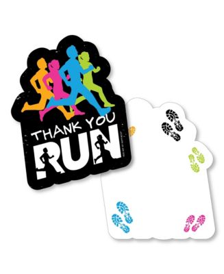 Set The Pace - Running - Track, Cross Country Shaped Thank You Cards ...