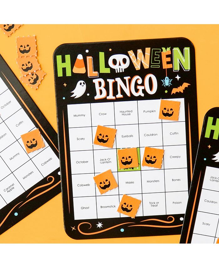 Big Dot of Happiness Jack-O'-Lantern Halloween - Bingo Cards and ...