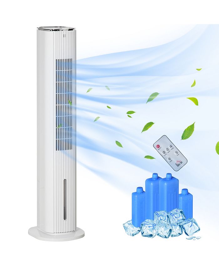 HOMCOM Portable Swivel 3-Mode Air Conditioner Humidifier Cooling Fan ...