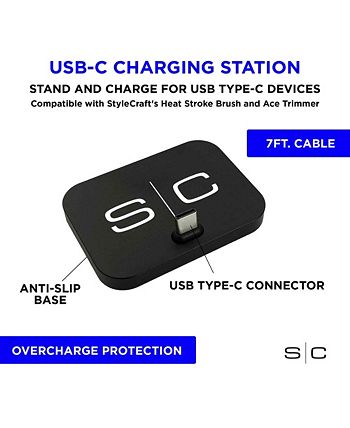 StyleCraft Professional USB-C Portable Charging Station Stand For Hair ...