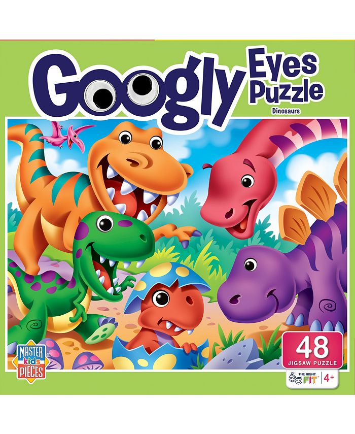 Masterpieces Googly Eyes - Dinosaurs 48 Piece Jigsaw Puzzle for kids ...