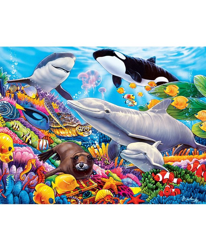 Masterpieces World of Animals Undersea Friends 100 Piece Jigsaw Puzzle ...