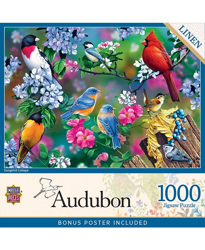 Masterpieces Audubon - Songbird Collage 1000 Piece Jigsaw Puzzle - Macy's
