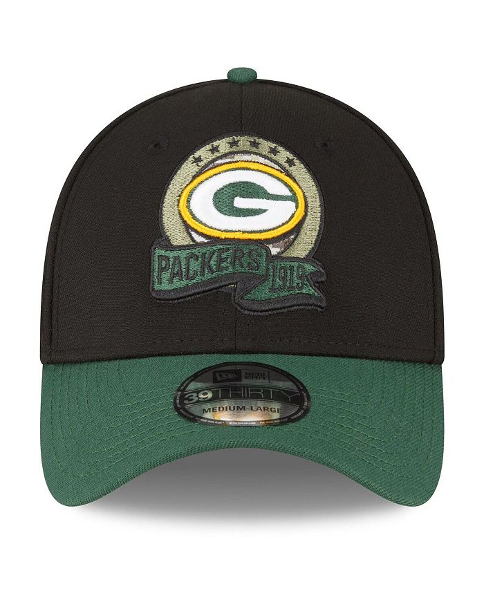 New Era Men's Black Green Bay Packers 2022 Salute To Service 39THIRTY ...