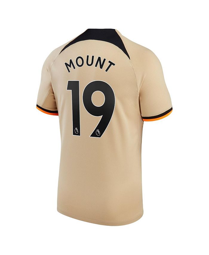 Nike Men's Mason Mount Gold Chelsea 2022/23 Third Replica Player Jersey ...