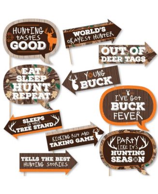 Big Dot of Happiness Funny Gone Hunting - Deer Hunting Camo Party Photo ...
