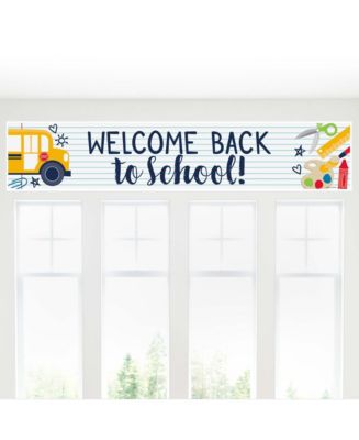 Back to School - First Day of School Classroom Decorations Banner - Macy's
