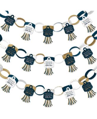 Twinkle Twinkle Little Star - 90 Links & 30 Tassels Paper Chains ...