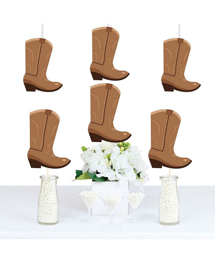 Big Dot of Happiness Western Hoedown - Cowboy Boot Decorations DIY ...