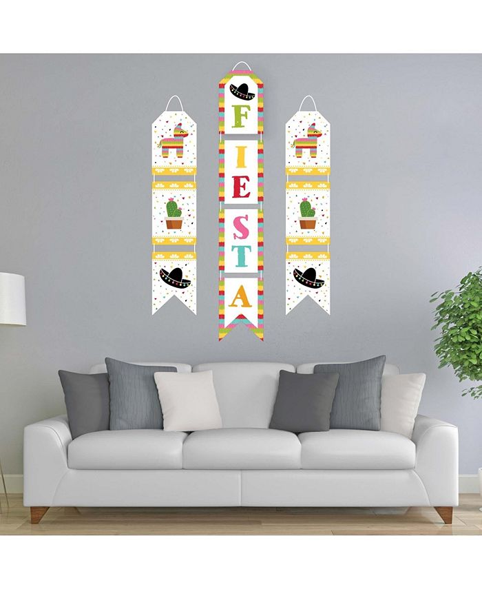 Big Dot of Happiness Let's Fiesta - Hanging Vertical Paper Door Banners ...