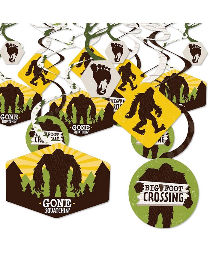 Big Dot of Happiness Sasquatch Crossing - Bigfoot Hanging Decor - Party ...
